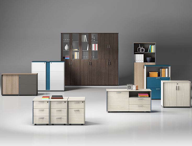 Commercial MFC Office Cabinets | 11 Finishes of Versatile Storage Solutions