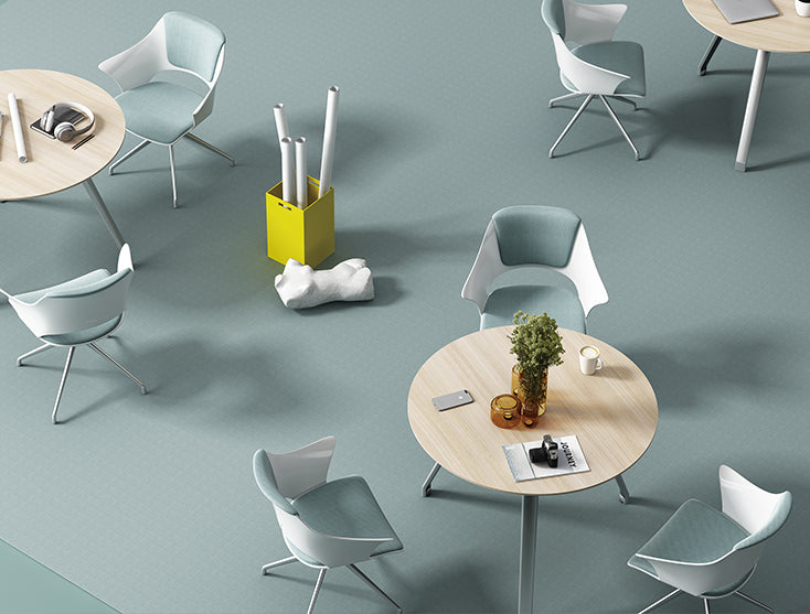 Siye Chair | Colourful ABS Plastic & Solid Wood Legs - BAFCO