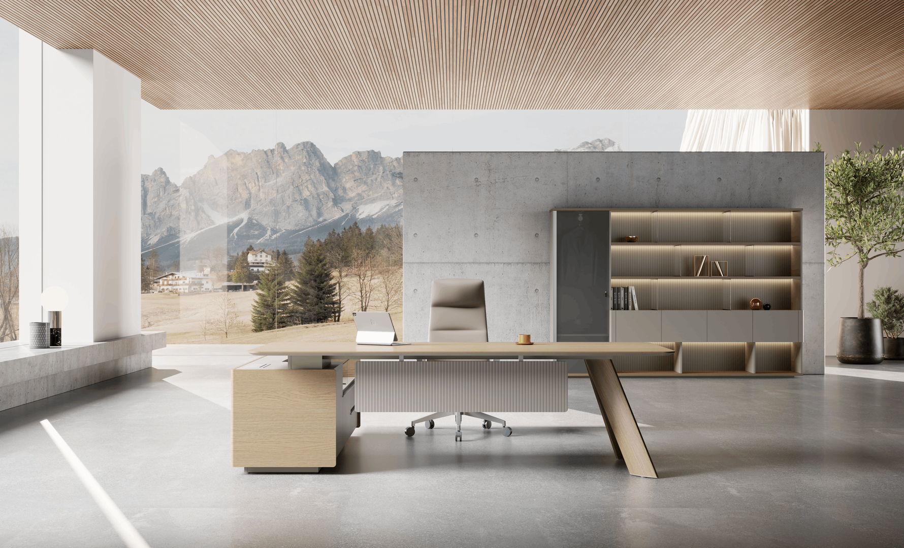 Athan Executive Desk | High-End office desk in 4 sizes | BAFCO