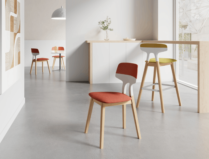 Sunshine Chairs | Modern Scandinavian Design with Solid Wood Legs | BAFCO