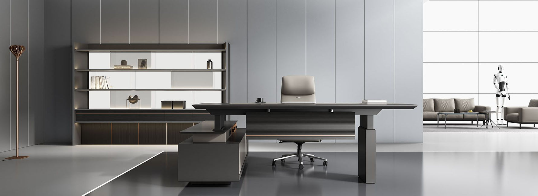 Rising Sit-Stand Executive Desk: Elevate Your Workspace