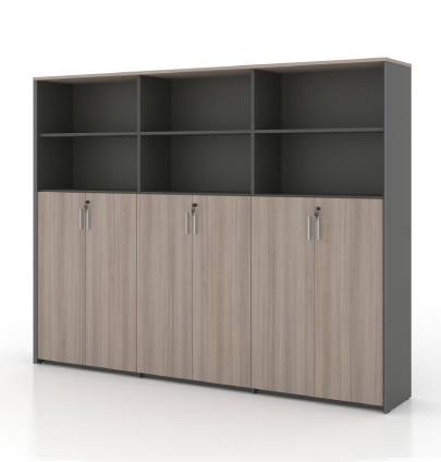 Universal 5-Level Triple Cabinet (Meteor Grey Body)
