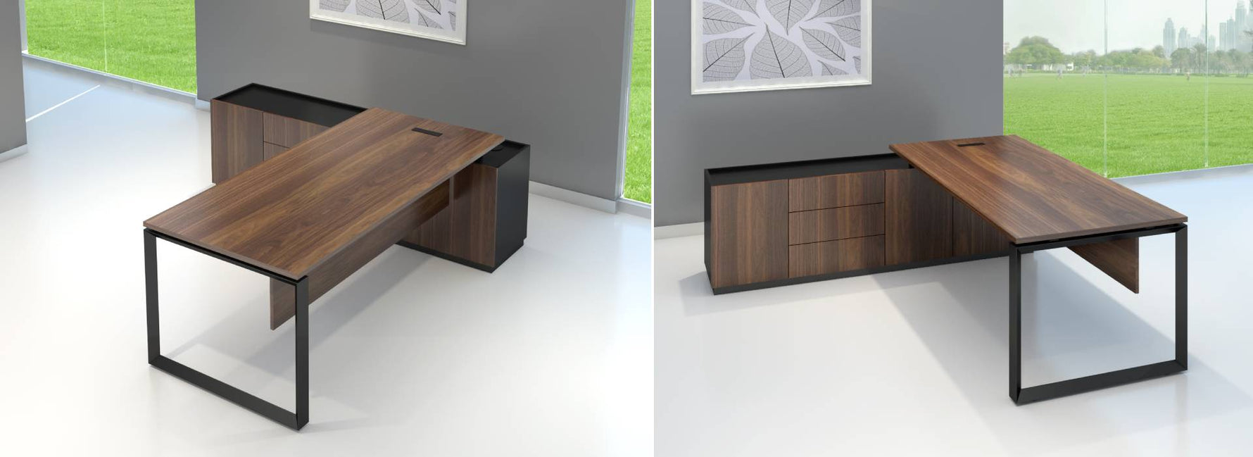 Elite Desk with Credenza Return & Cabinet | BAFCO