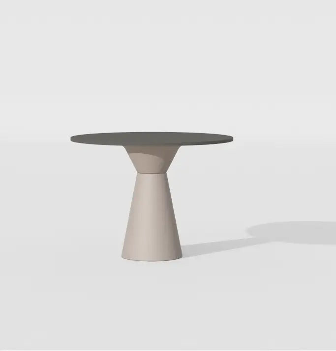 Essens Beige Round Meeting Table: Sustainable Collaboration | BAFCO