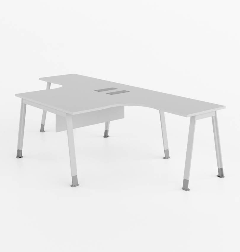 Noqi Cluster of 2 Pax L-Shape Desks (3 Types) | BAFCO