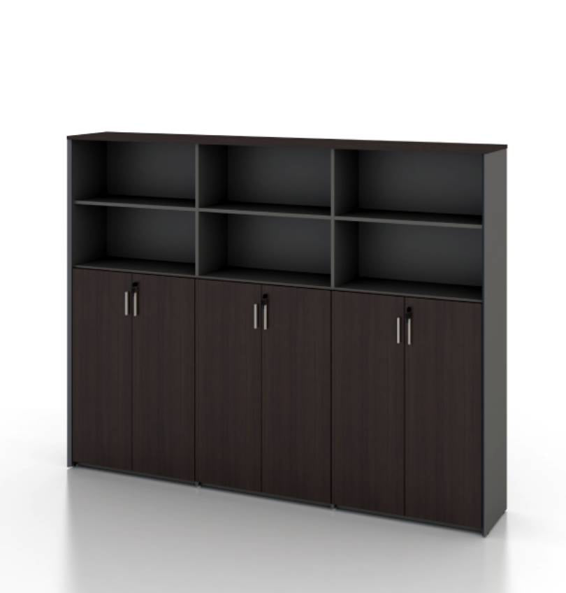 Universal 5-Level Triple Cabinet in Veneer